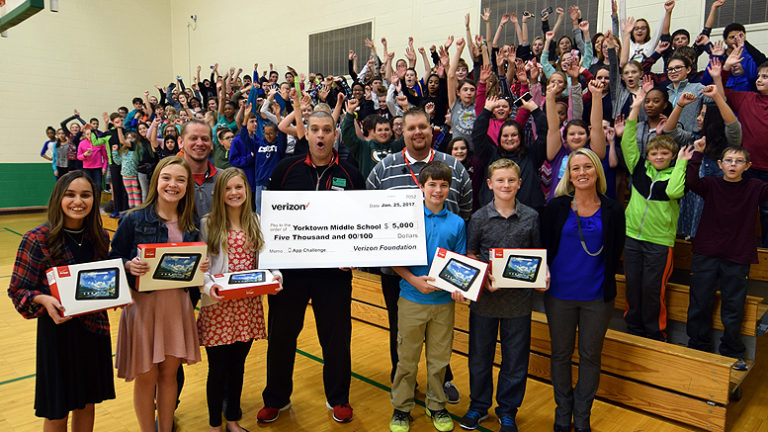 Yorktown Middle School Students Win Best in State in Verizon App Challenge