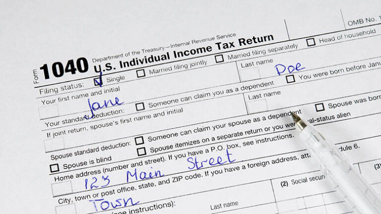 paper-blank-document-form-1040-u-s-individual-income-tax-return-with ...